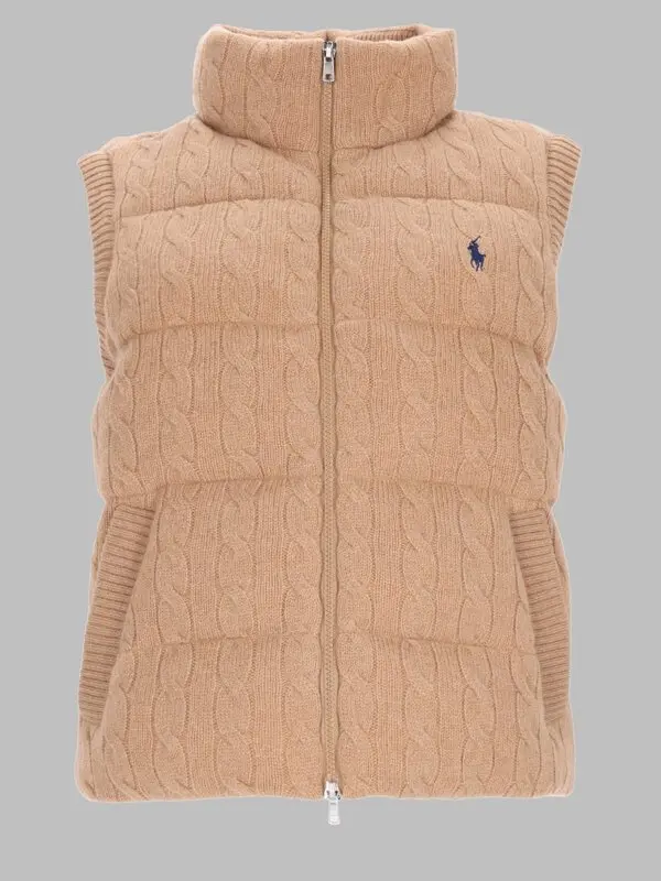 Polo Ralph Lauren Quilted Wool-cashmere Padded Vest - Beige