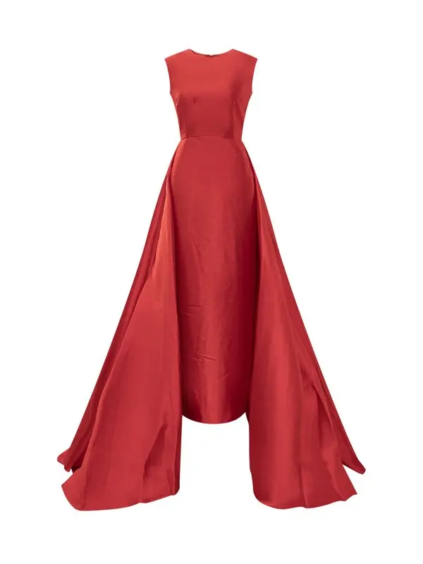 Solace London Satin Gown Dress - Red