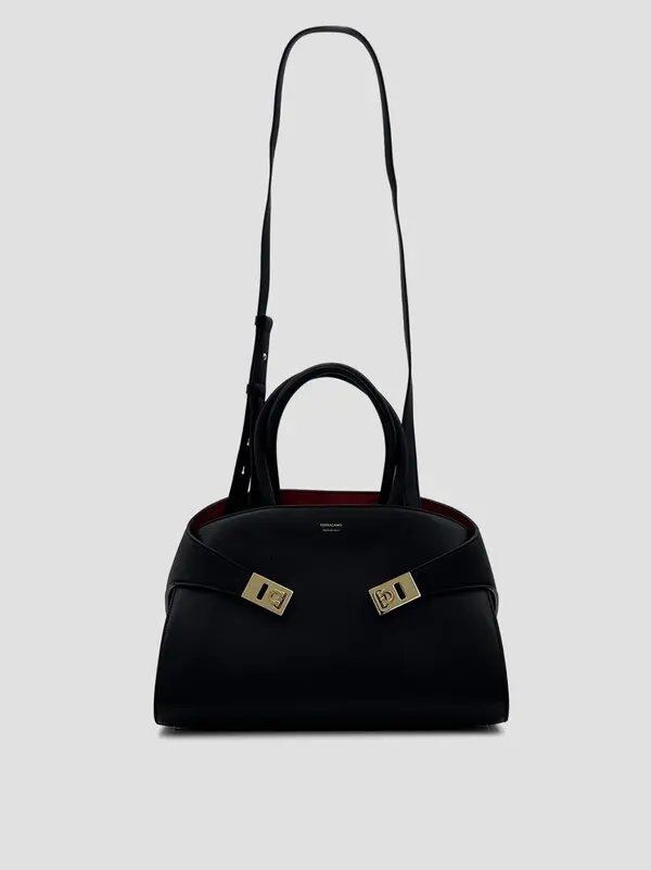 FERRAGAMO Hug Design Mini Handbag - Nero
