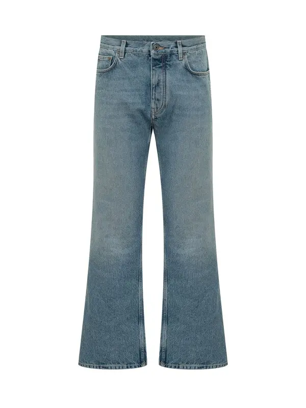 Off-White Half Arrow Slim Fit Jeans - Light Medium Blue