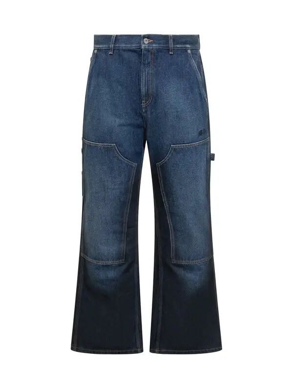 Off-White Trendy High-waisted Straight Leg Jeans Medium
