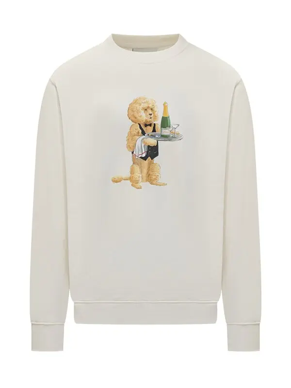 Drole De Monsieur Graphic Dog Sweatshirt - Off White