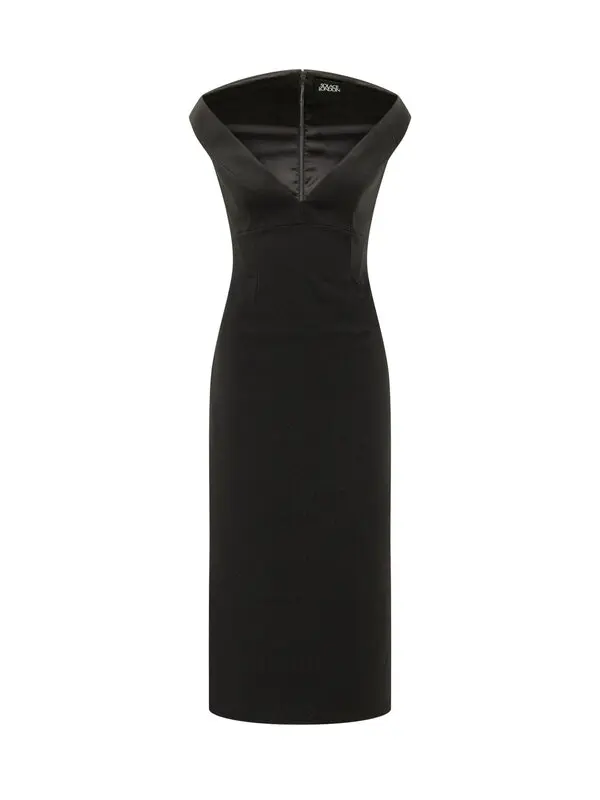 Solace London Monica Midi Suit With Sleek Neckline