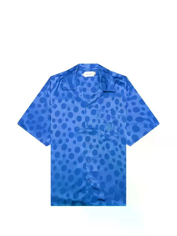 HONOR THE GIFT Polka-dot Camp-collar Shirt - Blue