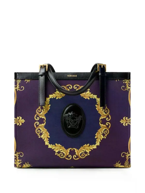 Versace Rivière Printed Canvas Tote Bag