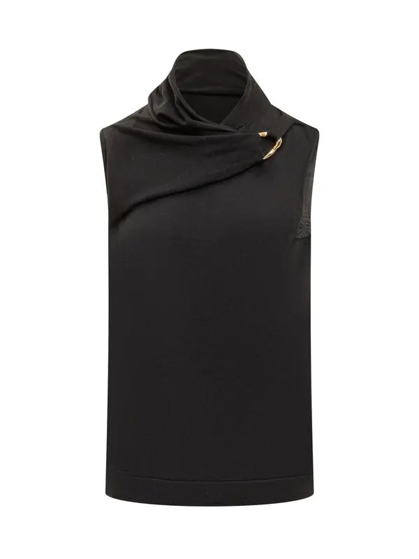 JIL SANDER Virgin Wool Top - Black