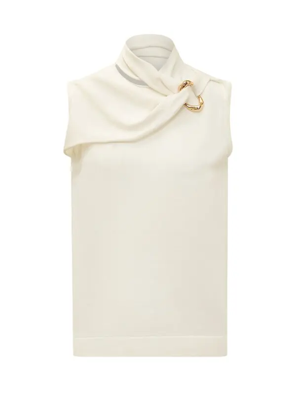 JIL SANDER Sleek Wool Crop Top