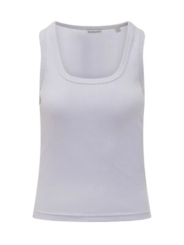 Burberry Sleeveless Ribbed Tank Top - Clematis Purple