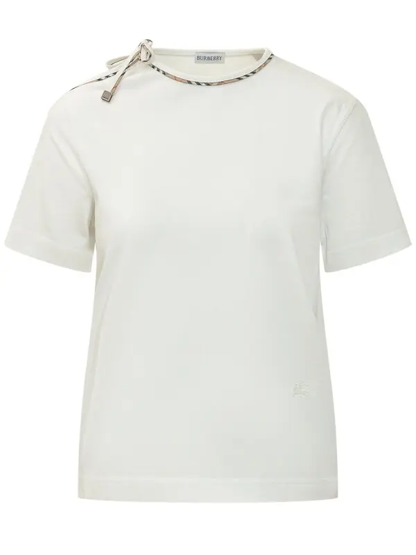 Burberry Frankie Bow T-shirt - Chalk