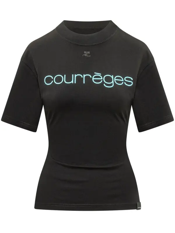 COURREGES Signature T-shirt With Stampaint Design