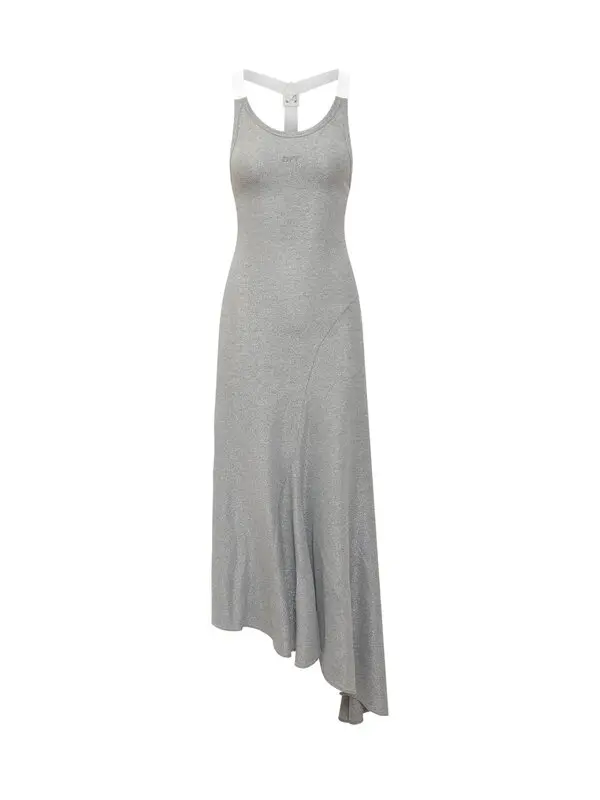 Off-White Sleek Suit Mini Dress - Silver-silver