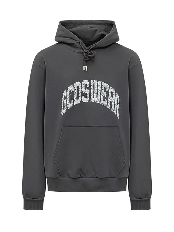 Gcds Cotton Hooded T-shirt With Kangaroo Pocket