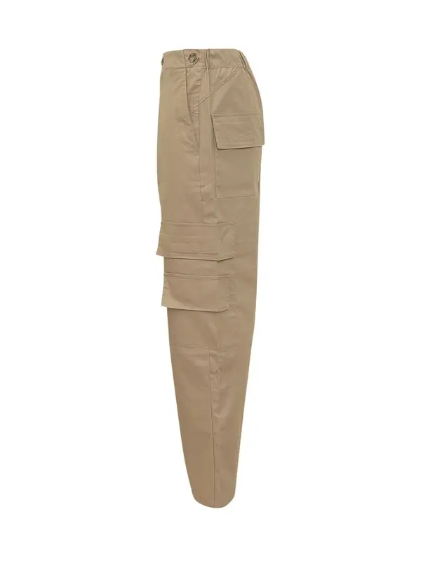 Gcds Cargo Trousers With Pocket Detail - Camel/brown
