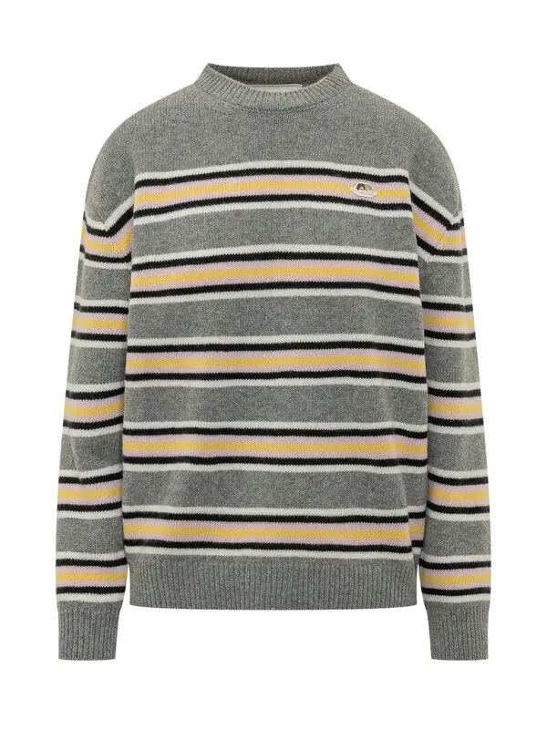 Fiorucci Angel Patch Sweater - Grey