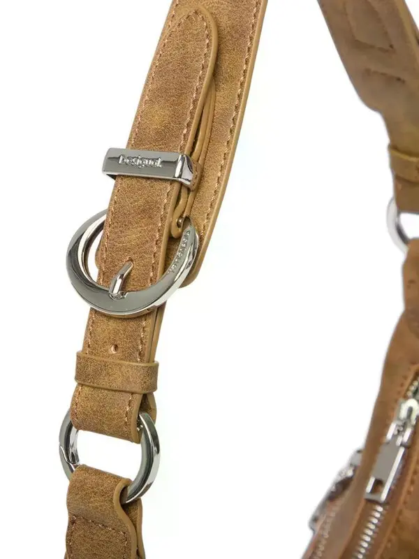 Desigual Belted Zip-detail Tote Bag - Brown