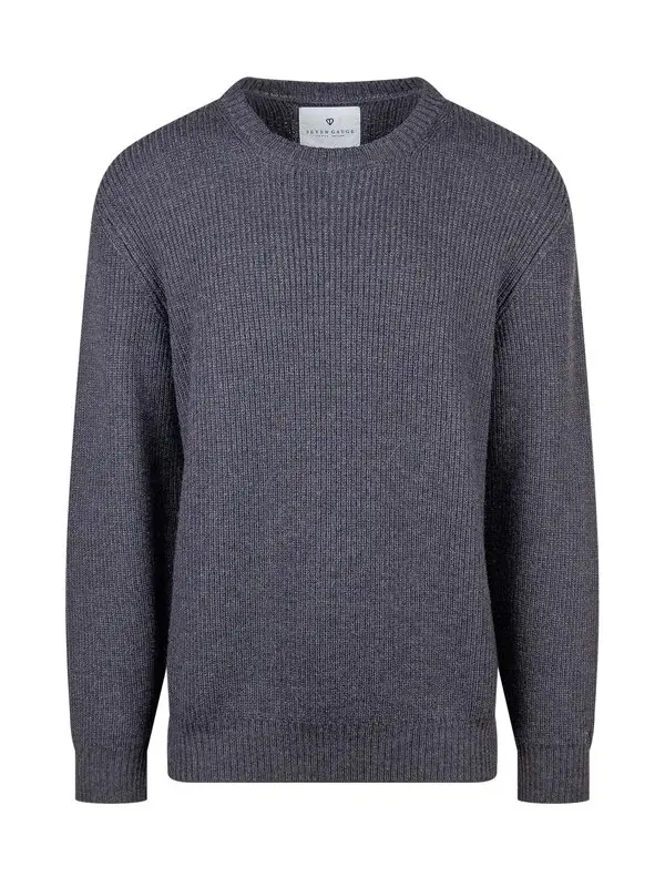 SEVEN GAUGE Merino Knitwear Sweater - Grigio