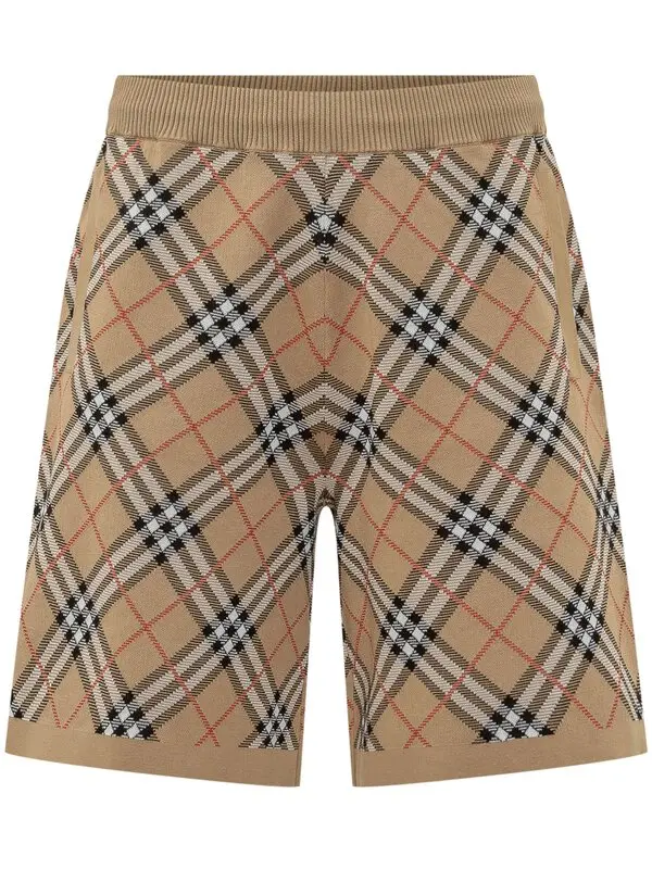 Burberry Gawain Check Mini Shorts - Sand Ip Check
