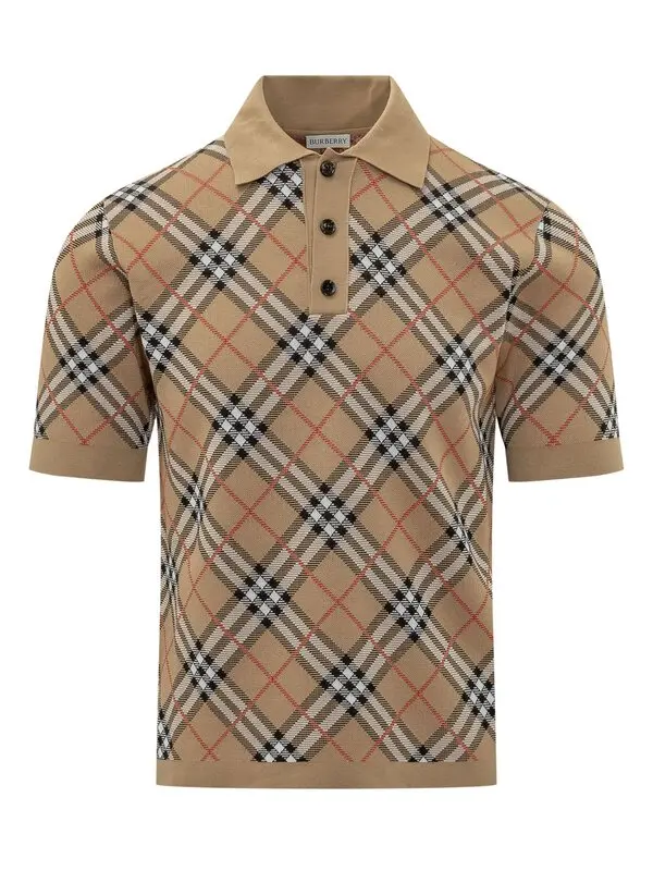 Burberry Marlow Check Polo - Sand Ip Check