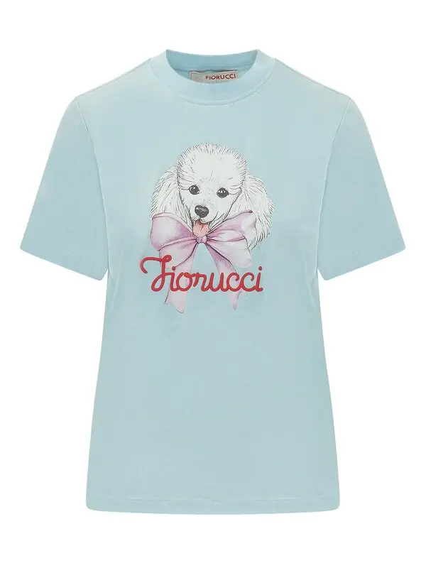 Fiorucci Stampaint Front T-shirt - Light Blue