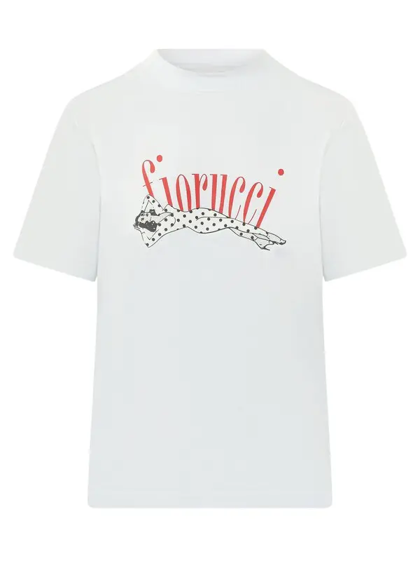 Fiorucci Pin-up Style Graphic T-shirt - White
