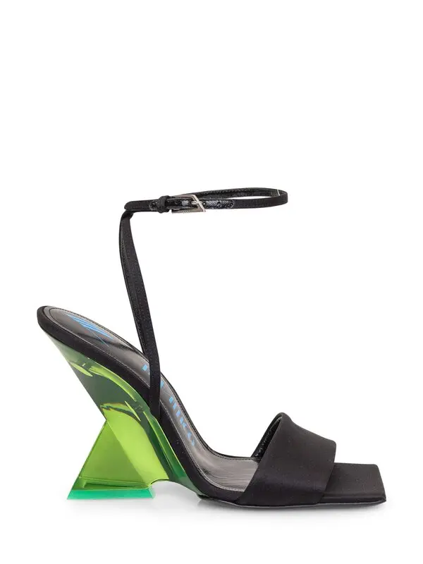 Attico Cheople Mini Sandals - Black/green