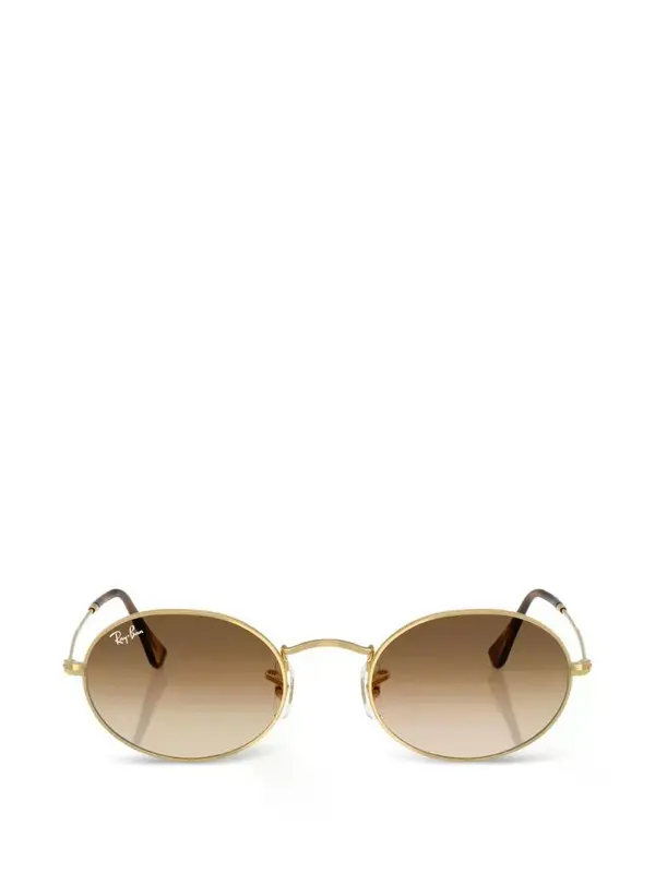 Ray-ban Oval Metal Sunglasses - Gold