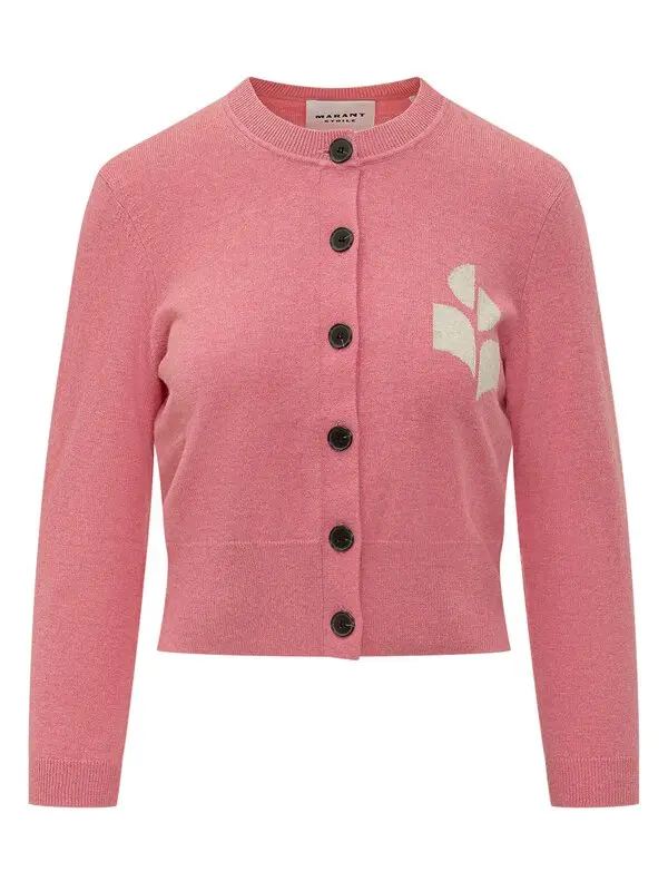 MARANT ETOILE Mini Knit Cardigan - Bubblegum