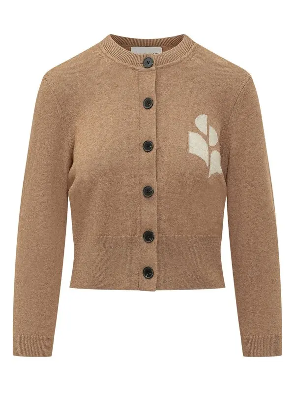 MARANT ETOILE Chic Cardigan Mini Length - Camel