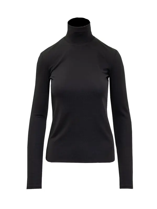 JIL SANDER Chic Knit Top - Black