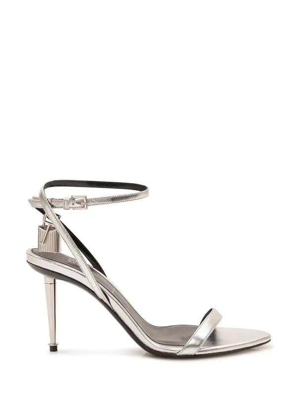 TOM FORD Pointed Toe Naked Sandal - Silver