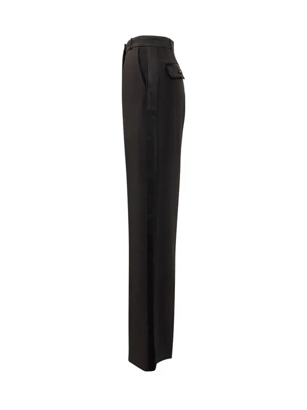 Elisabetta Franchi Chic Paint-themed Trousers With Belt