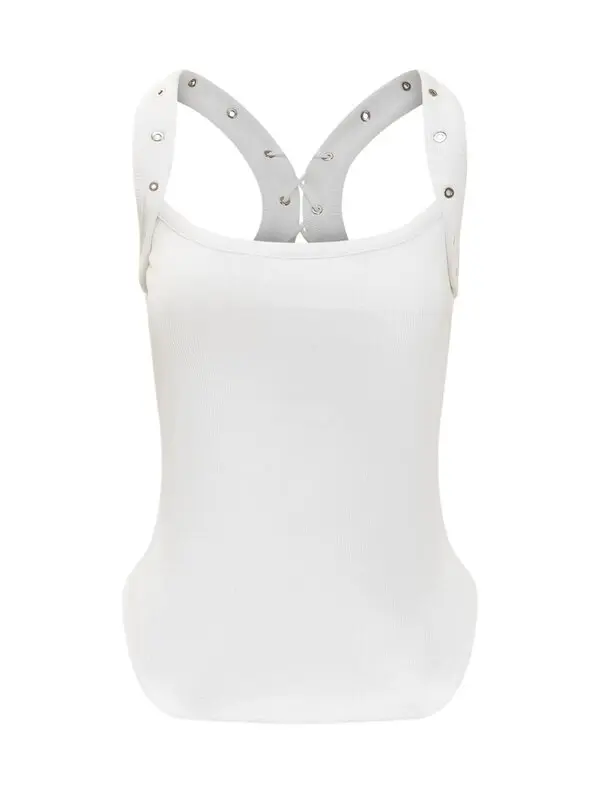 Attico Cotton Tank Top - White