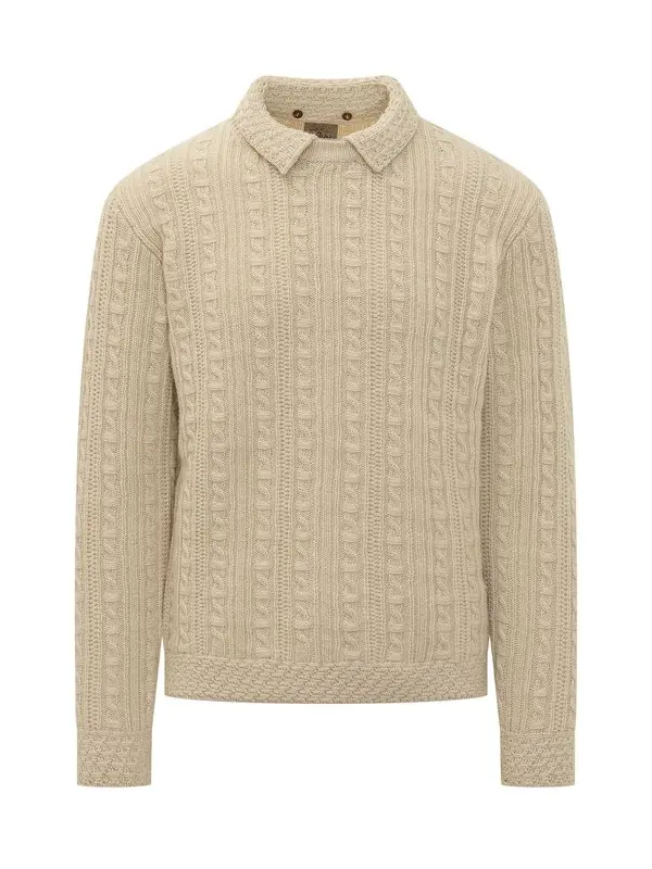 RAKKI Mixed-stitch Knit Pullover - Avorio