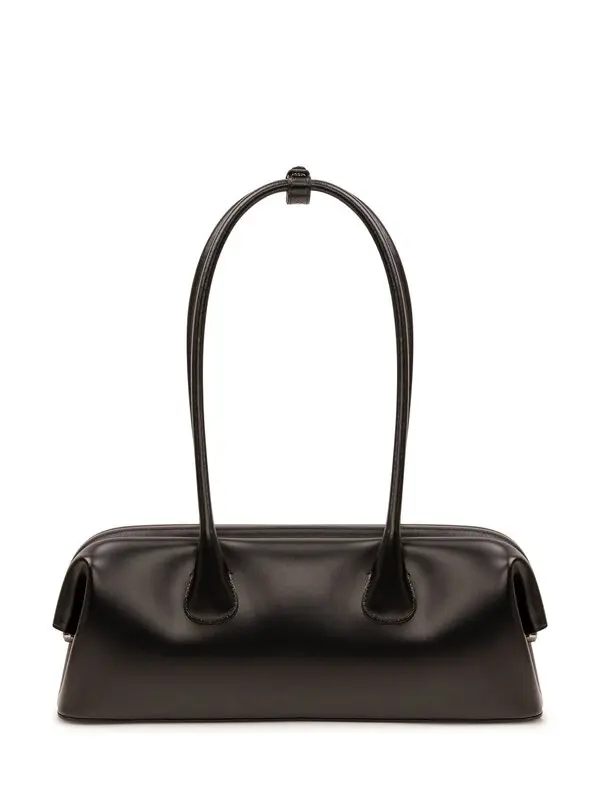 OSOI Wide Structured Shoulder Bag - Black