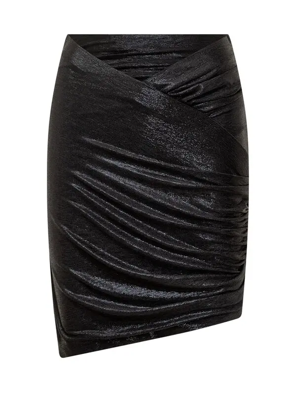 IRO PARIS Lurex Mini Skirt - Black Lurex