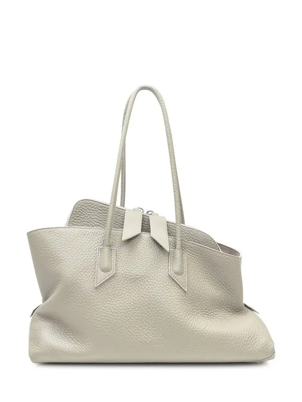 Attico Medium Leather Shoulder Bag - Sand