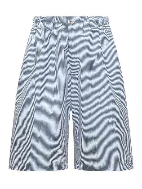 WILLY CHAVARRIA Striped Bermuda Shorts - Sail Blue Stripe