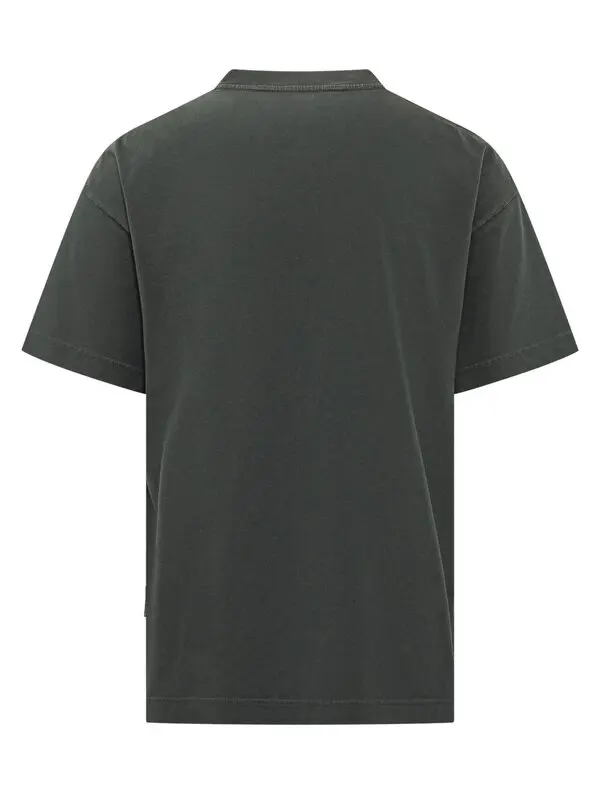 Palm Angels Patch Paint Print Regular-fit T-shirt - Black-black
