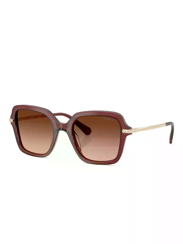 SWAROVSKI Crystal-embellished Square Sunglasses - Red