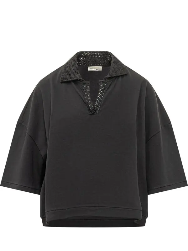 ATOMO FACTORY Classic Polo With Insert Detailing - Nero