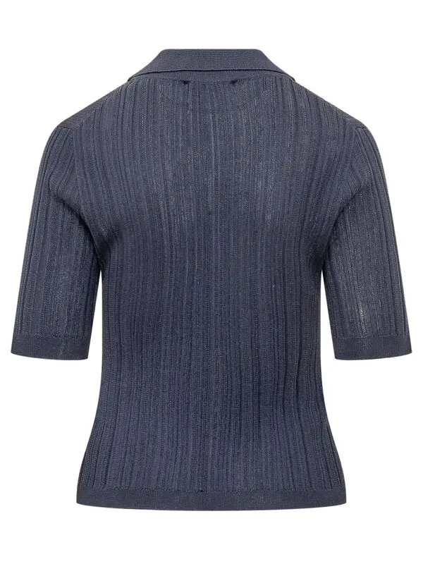 ATOMO FACTORY Textured Polo With Collar And Buttons