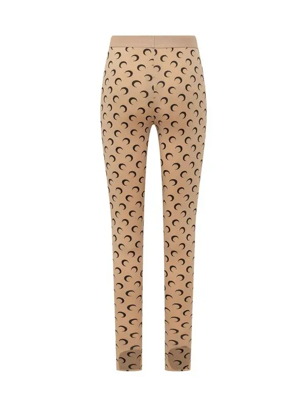 MARINE SERRE Moon Printed Leggings With Fascia Logo