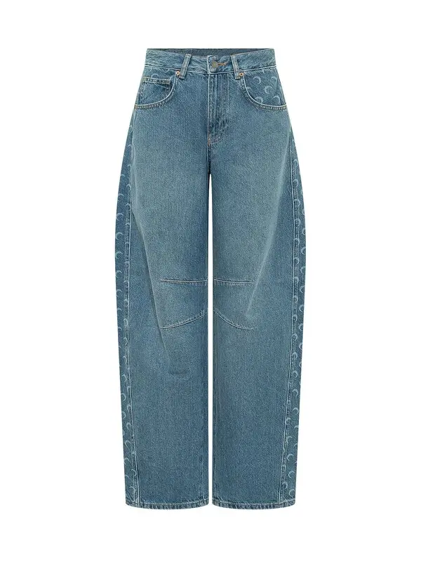 MARINE SERRE Monogram Denim Trousers