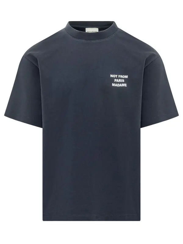 Drole De Monsieur Slogan T-shirt - Navy