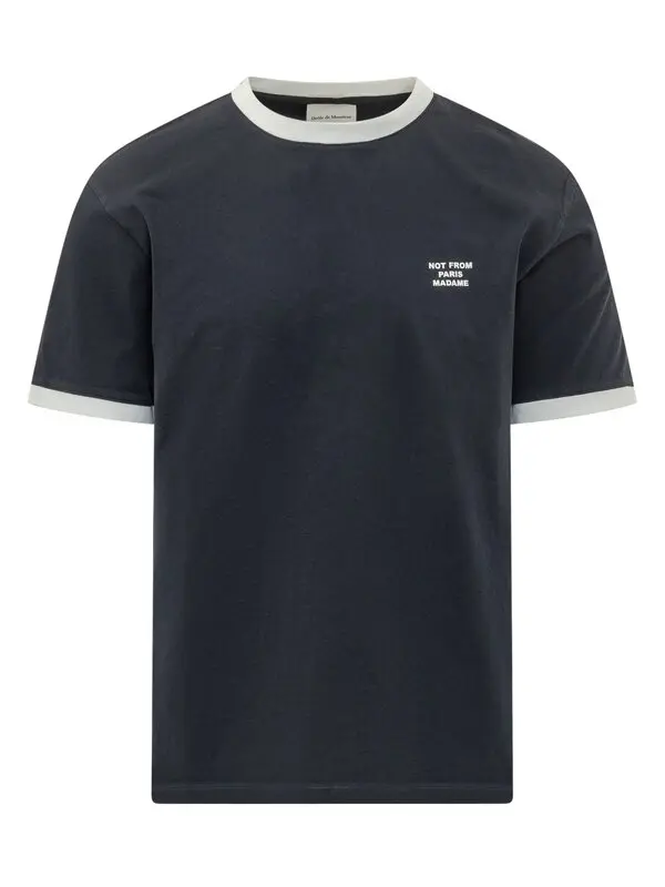 Drole De Monsieur Slogan T-shirt - Navy