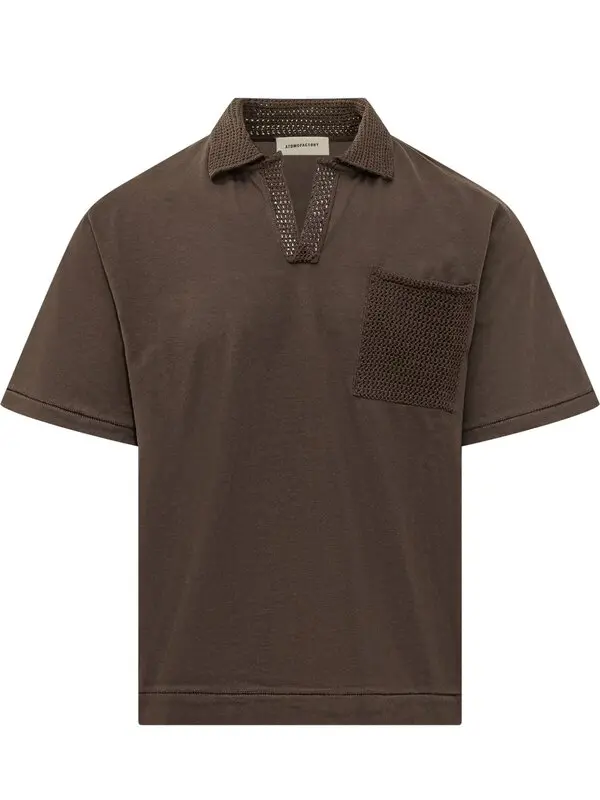 ATOMO FACTORY Mini Polo With Pocket And Perforated Insert