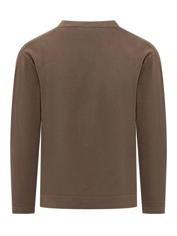 ATOMO FACTORY Long Sleeve Knit Sweater With Pocket