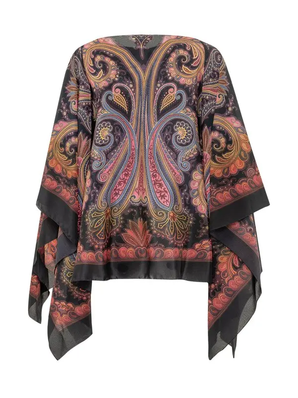 Etro Knit Poncho - Marrone