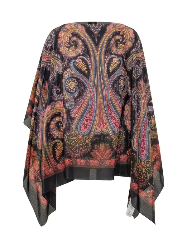 Etro Knit Poncho - Marrone