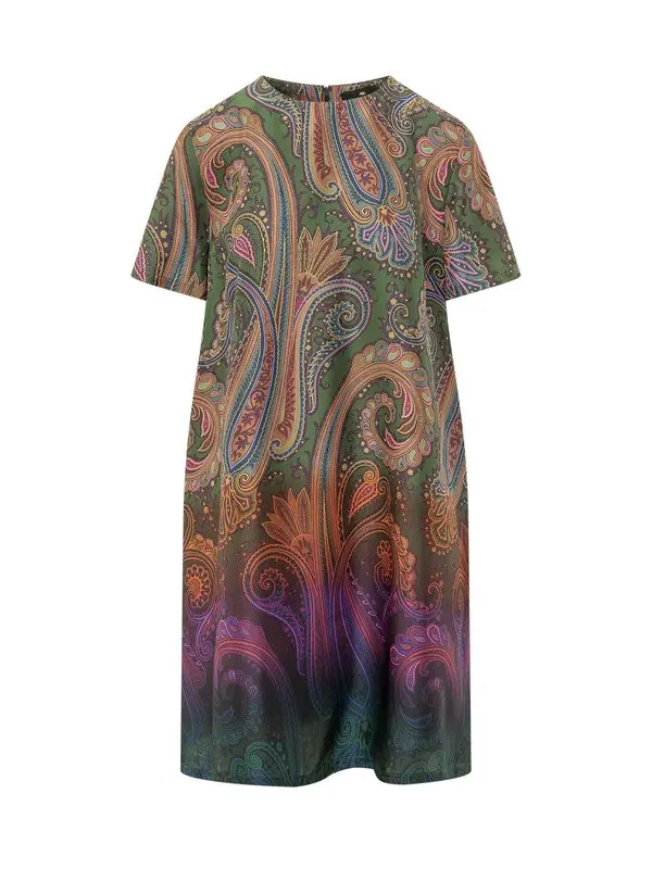 Etro Elegant Etched Pattern Gown - Blu Fan